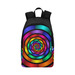 Round Psychedelic Colorful Modern Fractal Graphic Fabric Backpack for ...