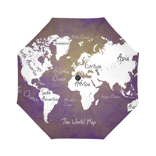 world map Auto-Foldable Umbrella (Model U04) | ID: D1697503