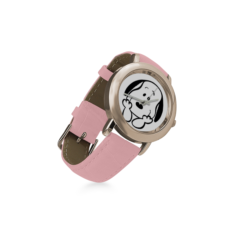 snoopy Women's Rose Gold Leather Strap Watch(Model 201) | ID: D1707990