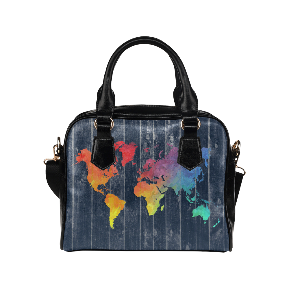 world map Shoulder Handbag (Model 1634) | ID: D1722497