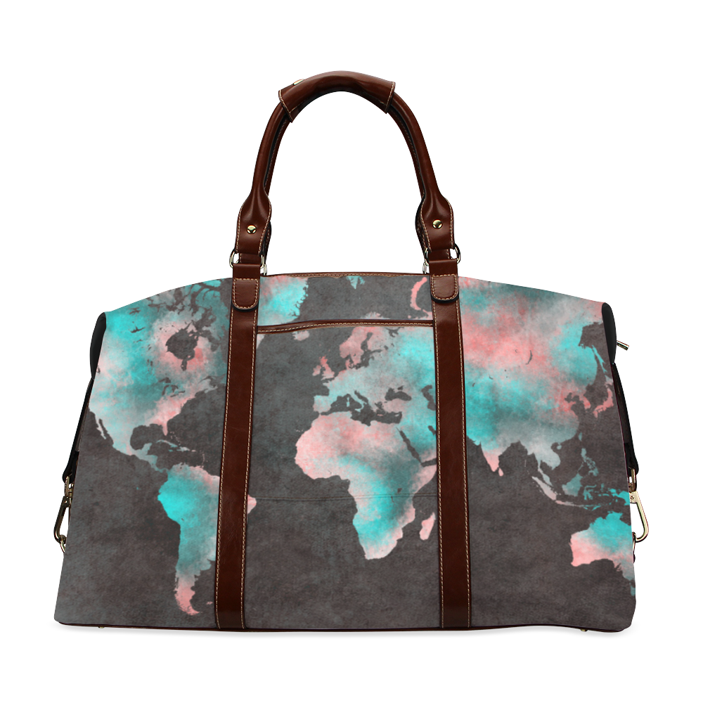 world map Classic Travel Bag (Model 1643) Remake | ID: D1722464