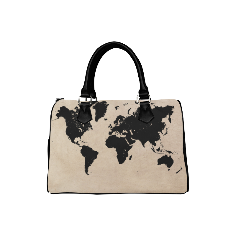 world map Boston Handbag (Model 1621) | ID: D1722522