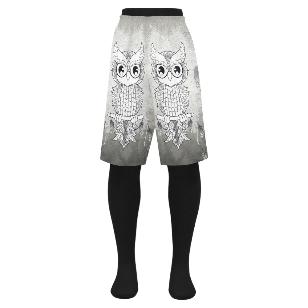 Cute owl, mandala design Men's Swim Trunk (Model L21) | ID: D1727372