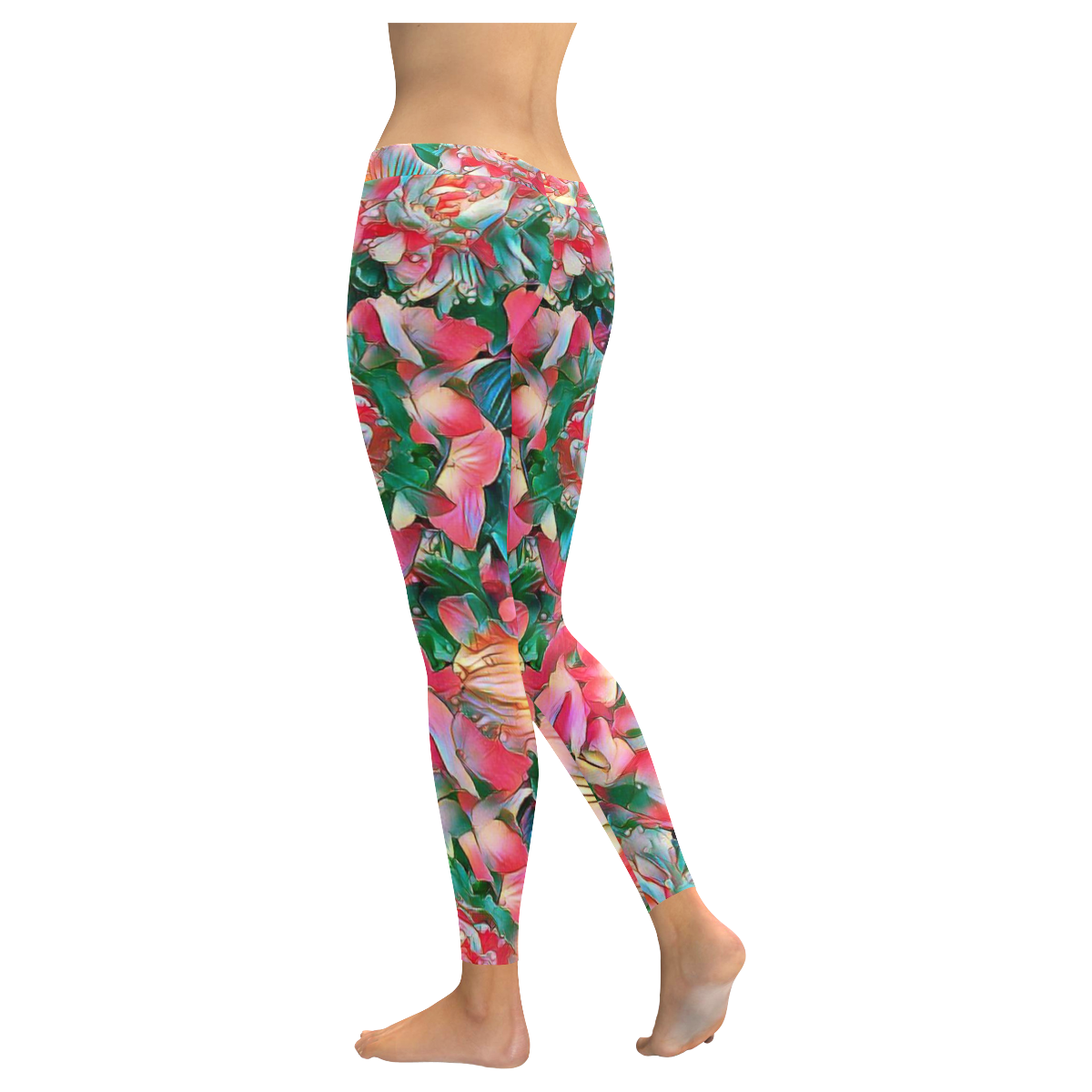 wonderful floral 24B by FeelGood Women's Low Rise Leggings (Invisible ...