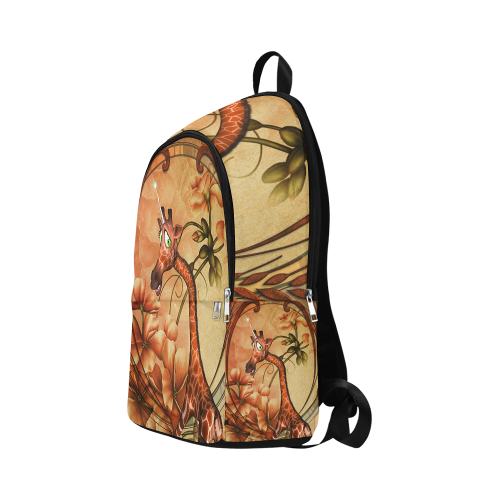 Cute unicorn giraffe Fabric Backpack for Adult (Model 1659) | ID: D1738413