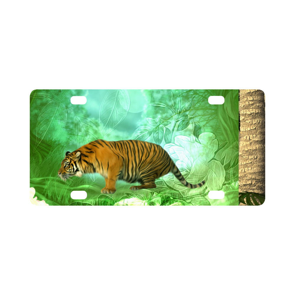 Awesome tiger, fantasy world Classic License Plate | ID: D1746701