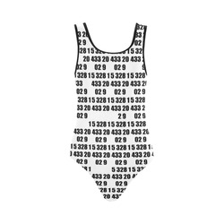Black and white Math Vest One Piece Swimsuit (Model S04) | ID: D1768236