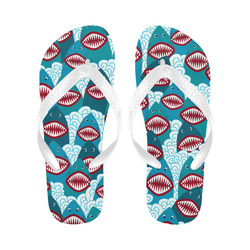 sharks! Flip Flops for Men/Women (Model 040) | ID: D1465776