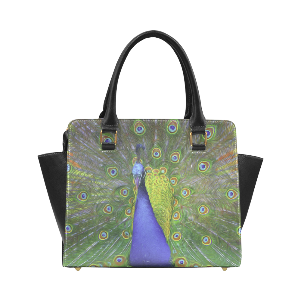 Colorful Peacock Classic Shoulder Handbag (Model 1653) | ID: D1799852