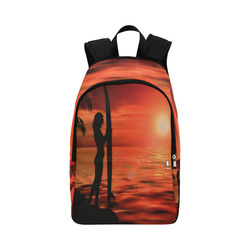 Sunset Kissed Mermaid Fabric Backpack for Adult (Model 1659) | ID: D1804398