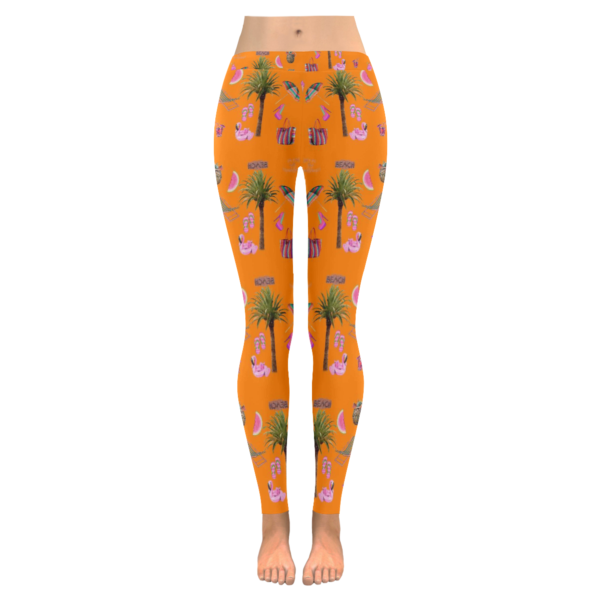 Aloha - Summer Fun 2C Women's Low Rise Leggings (Invisible Stitch ...