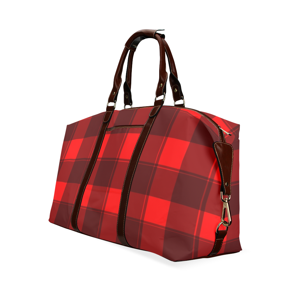 Red Plaid Travel Bag Classic Travel Bag (Model 1643) Remake | ID: D1835257