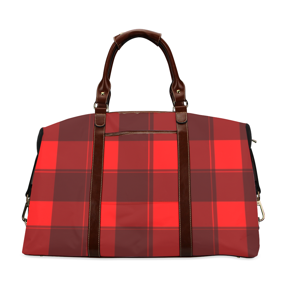 Red Plaid Travel Bag Classic Travel Bag (Model 1643) Remake | ID: D1835257