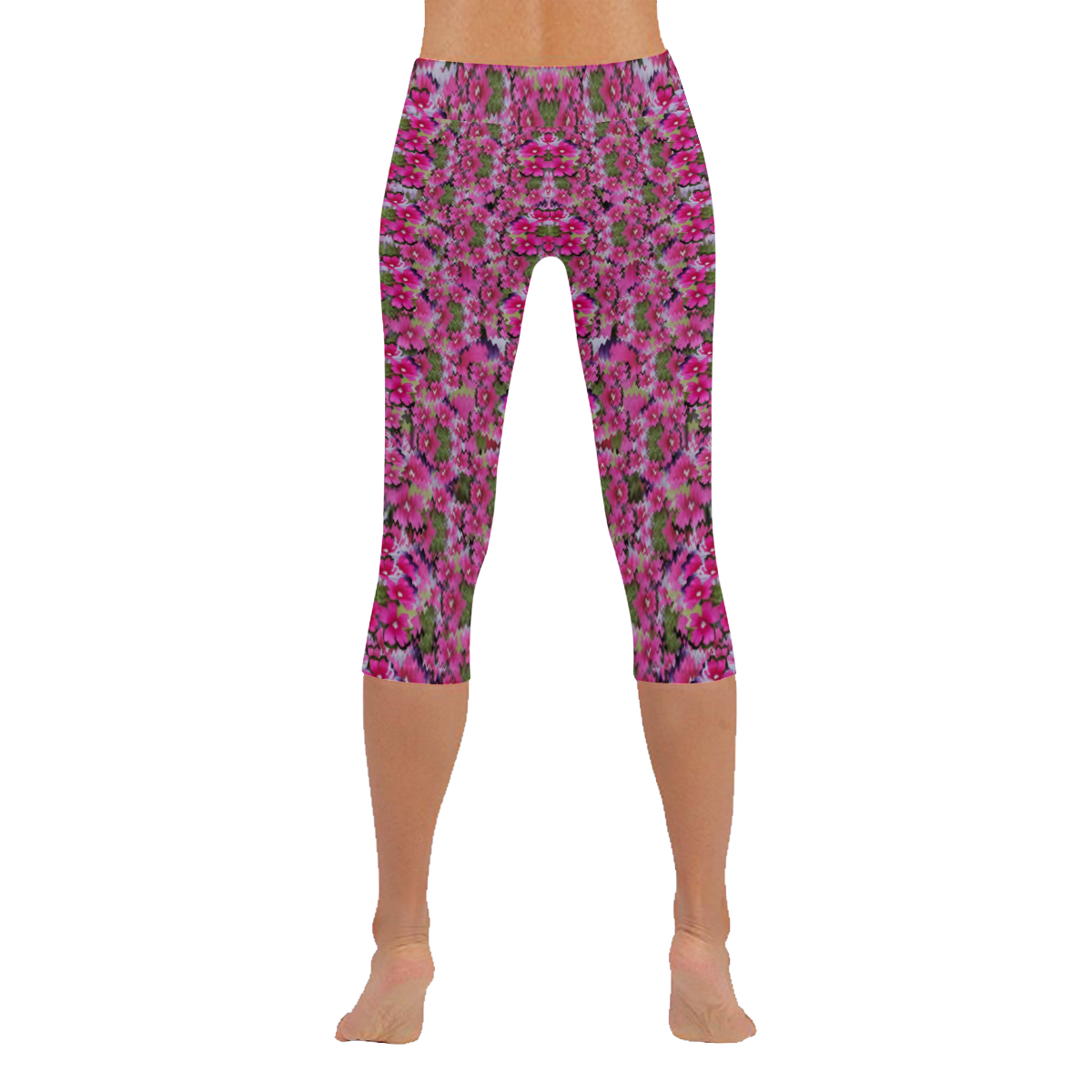 fantasy magnolia tree in a fantasy landscape Women's Low Rise Capri ...