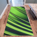 Diagonal Green/Black Abstract Area Rug 9'6''x3'3'' | ID: D1858289