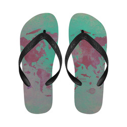 world map #world #map Flip Flops for Men/Women (Model 040) | ID: D1862803