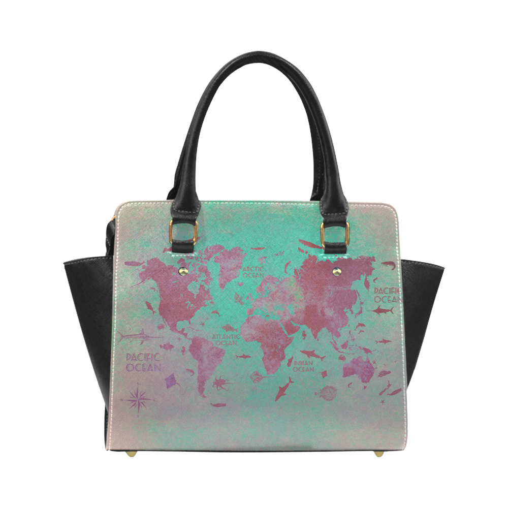 world map #world #map Classic Shoulder Handbag (Model 1653) | ID: D1861557
