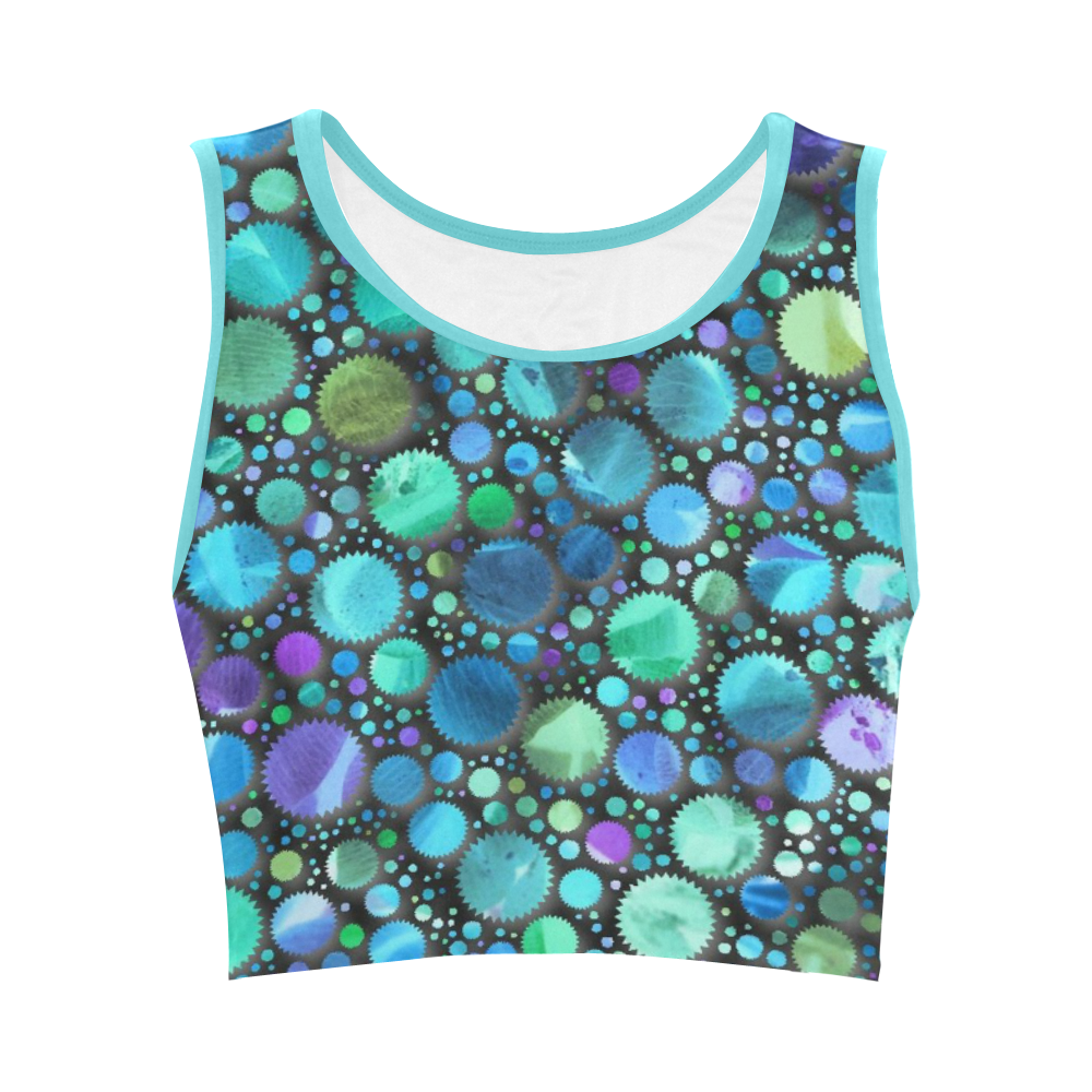 lovely shapes 2C by JamColors Women's Crop Top (Model T42) | ID: D1863088