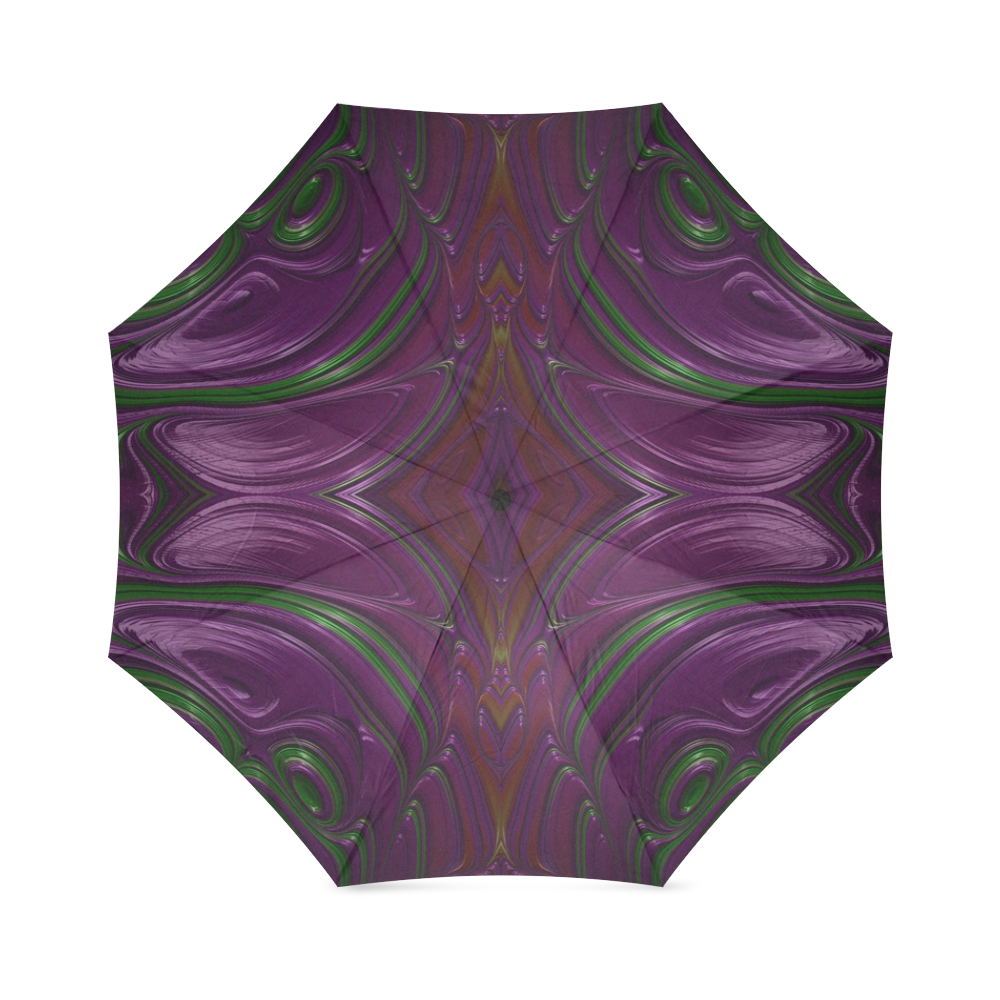Emerald and Amethyst Jeweled Fractal Abstract Foldable Umbrella (Model ...