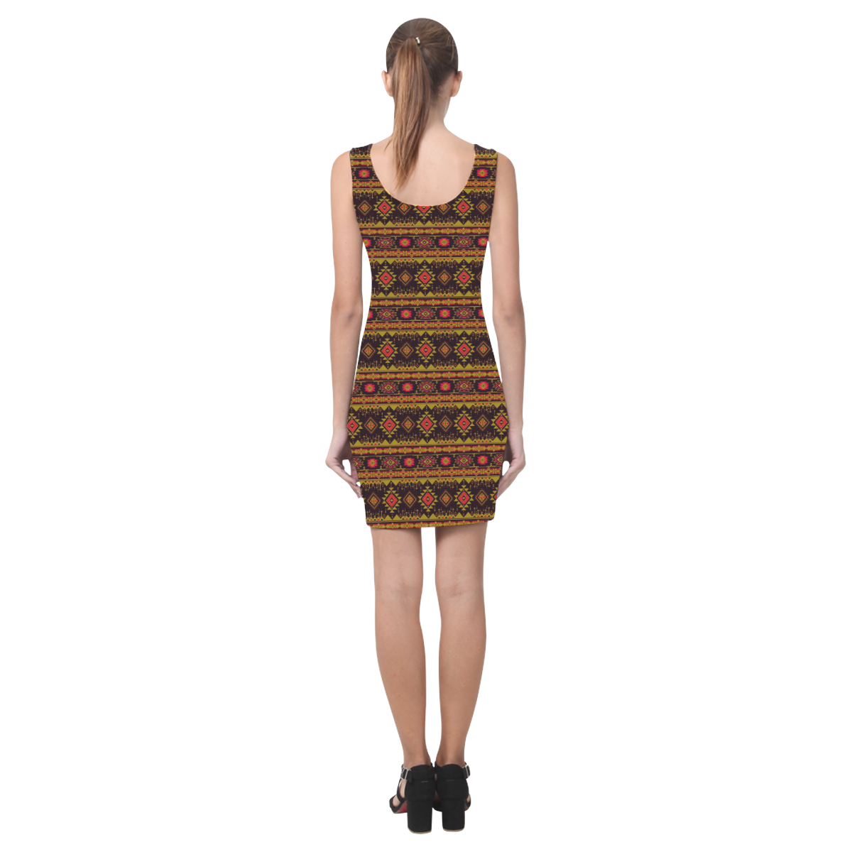 fancy tribal border pattern 17E by JamColors Medea Vest Dress (Model ...