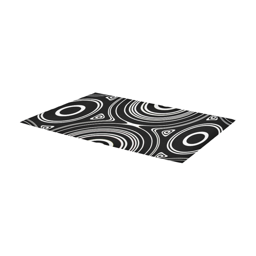 Concentric Circle Pattern Area Rug 7'x3'3'' | ID: D1891549