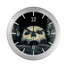 Halloween Gothic Horror Human Skull Wall Clock Silver Color Wall Clock ...