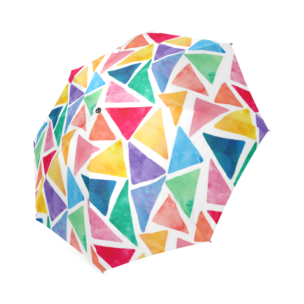Colorful Watercolor Triangles Geometric Pattern Foldable Umbrella ...