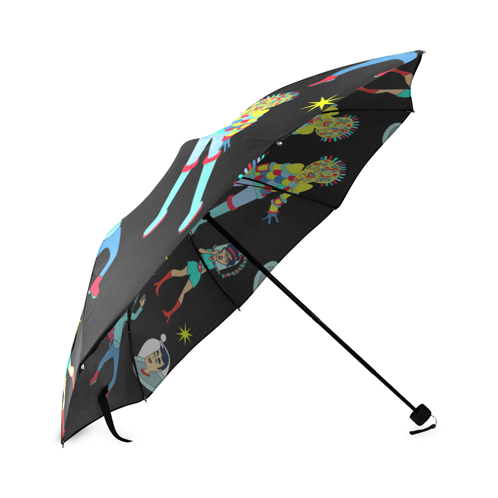 alien Robot Attack Foldable Umbrella (Model U01) | ID: D1935136