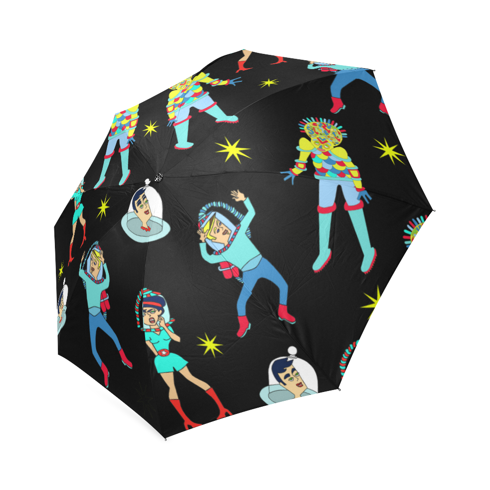 alien Robot Attack Foldable Umbrella (Model U01) | ID: D1935136