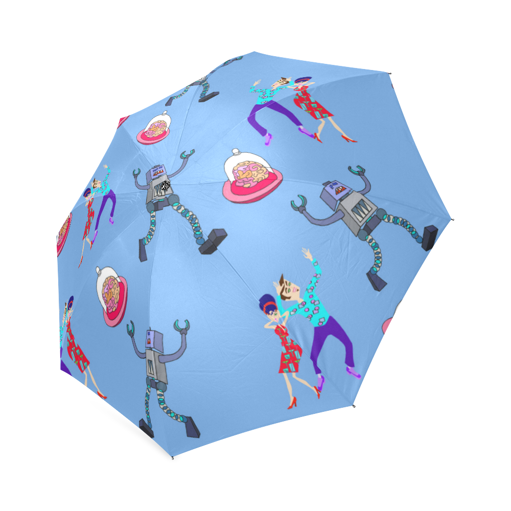 Alien Robot Attack Foldable Umbrella (Model U01) | ID: D1935129