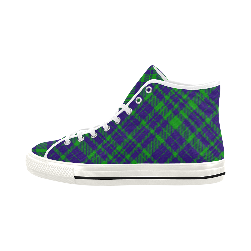 Diagonal Green & Purple Plaid Modern Style Vancouver H Men's Canvas ...