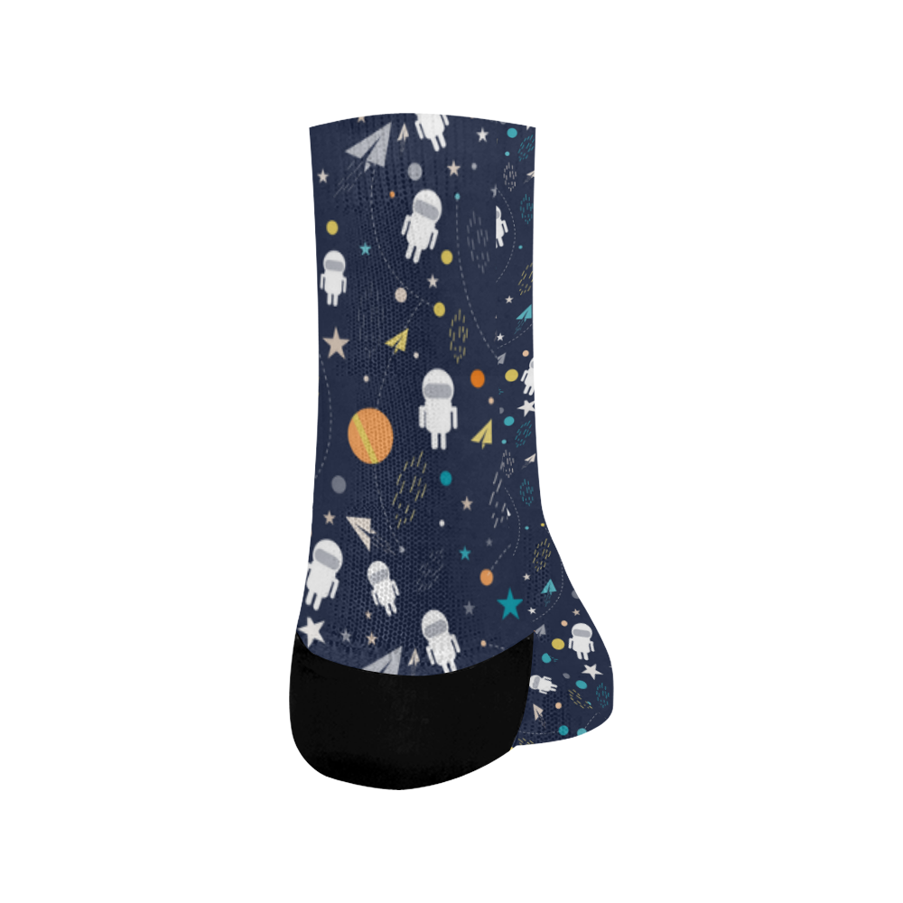cartoon astronaut doodle Crew Socks | ID: D1998937