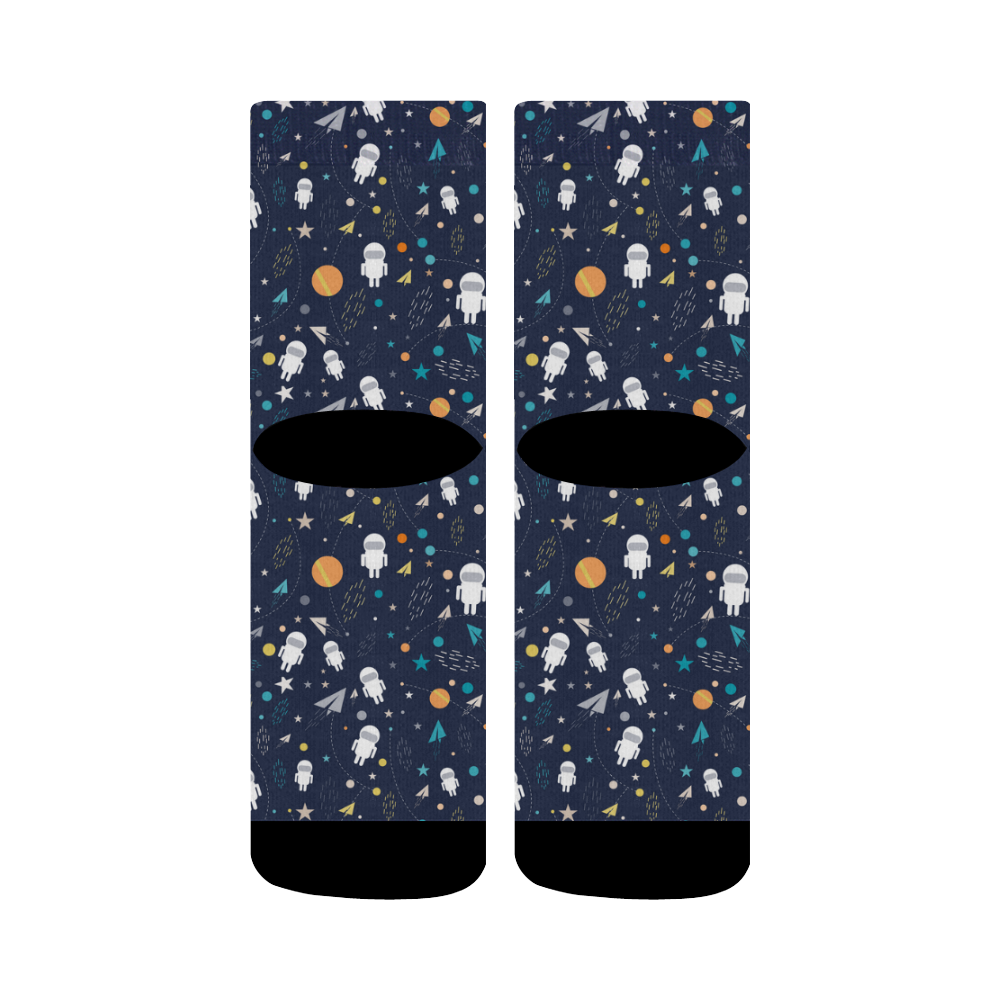 cartoon astronaut doodle Crew Socks | ID: D1998937