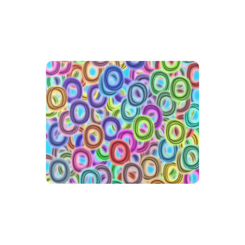 Colorful ovals Rectangle Mousepad | ID: D2050413