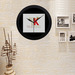 TK Clock Black Circular Plastic Wall clock | ID: D2068753