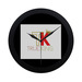 TK Clock Black Circular Plastic Wall clock | ID: D2068753