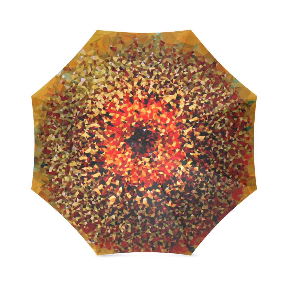 Sunflower Geometric Triangles Low Poly Floral Art Foldable Umbrella ...