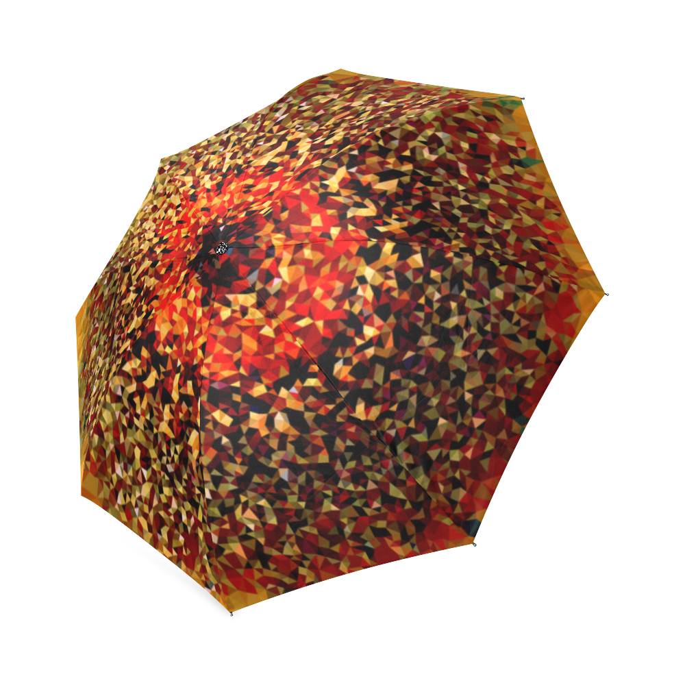 Sunflower Geometric Triangles Low Poly Floral Art Foldable Umbrella ...
