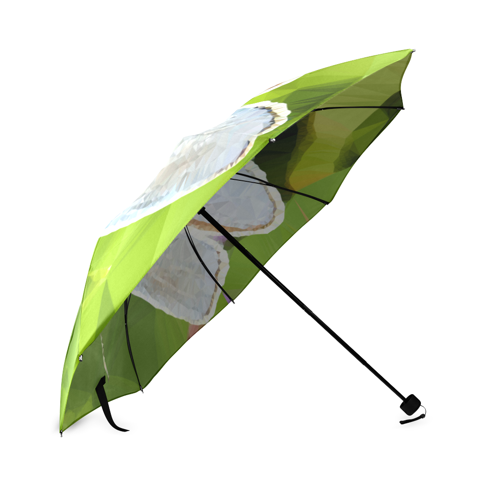 Blue Butterfly Low Poly Geometric Triangle Art Foldable Umbrella (Model ...