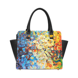 Diagonal Green/Black Abstract Classic Shoulder Handbag (Model 1653 ...