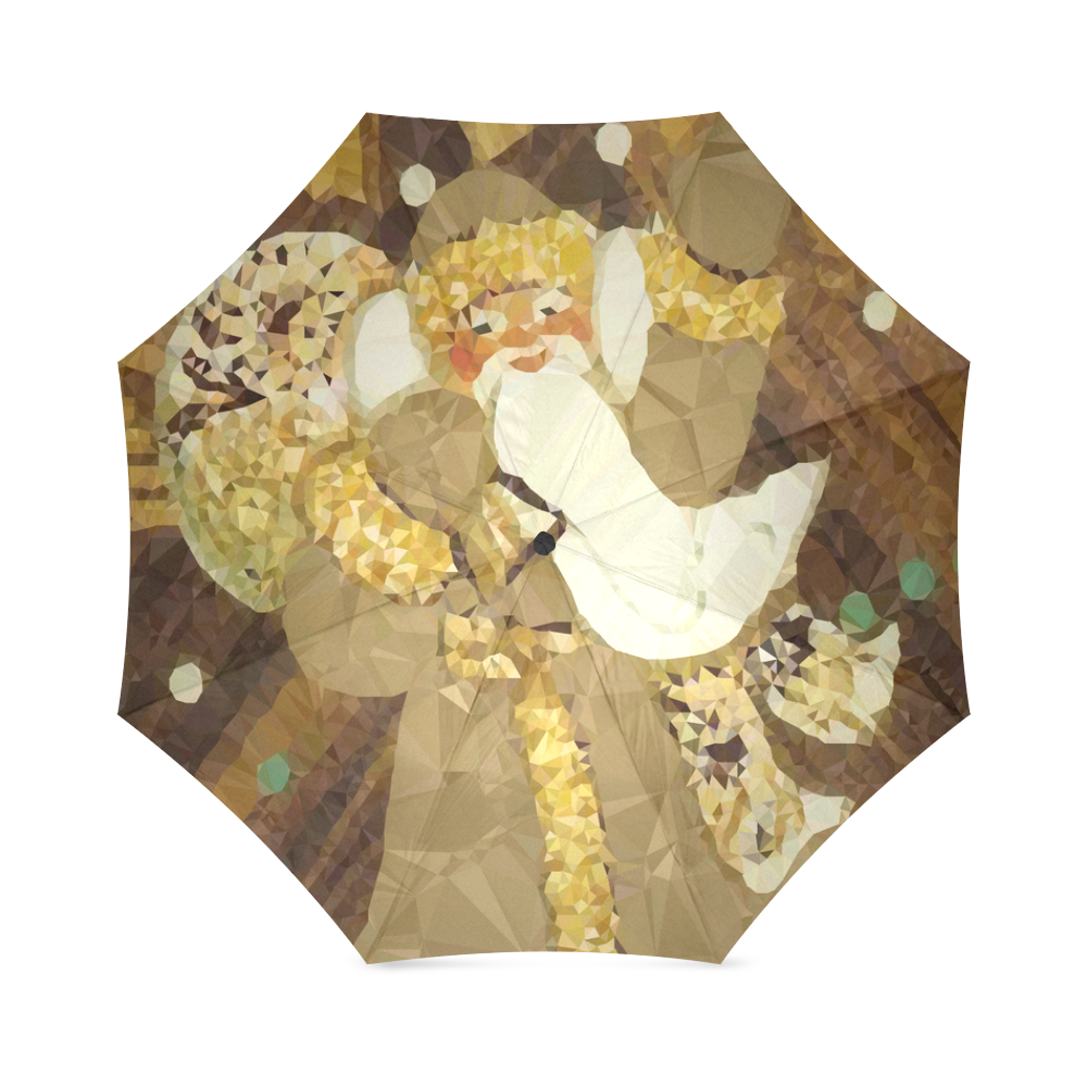 Vintage Christmas Low Poly Santa Claus Foldable Umbrella (Model U01 ...