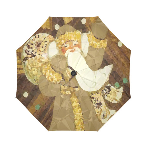 Vintage Christmas Low Poly Santa Claus Auto-Foldable Umbrella (Model ...