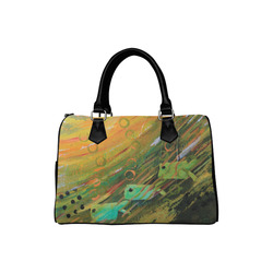 Mandala in Purple/Blue Boston Handbag (Model 1621) | ID: D2364655