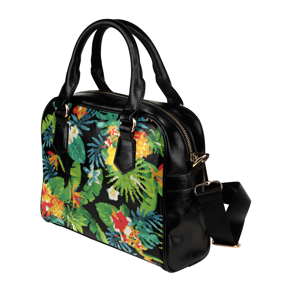Tropical Pineapple Floral Low Polygon Art Shoulder Handbag (Model 1634 ...