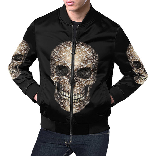 Skull-Unusual and unique 01 by JamColors All Over Print Bomber Jacket ...
