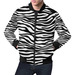 Zebra Stripes Pattern - Traditional Black White All Over Print Bomber ...