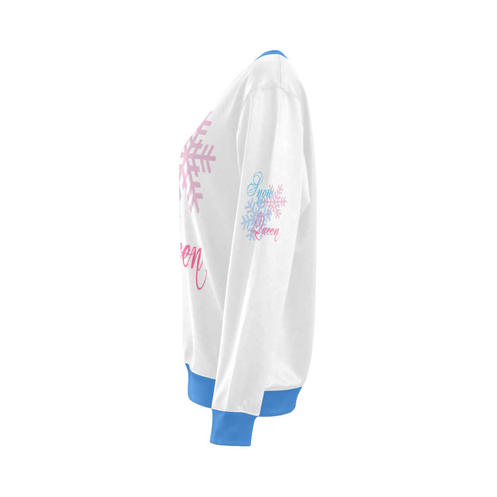 Snow Queen snowflake winter cool chic pink blue All Over Print Crewneck ...