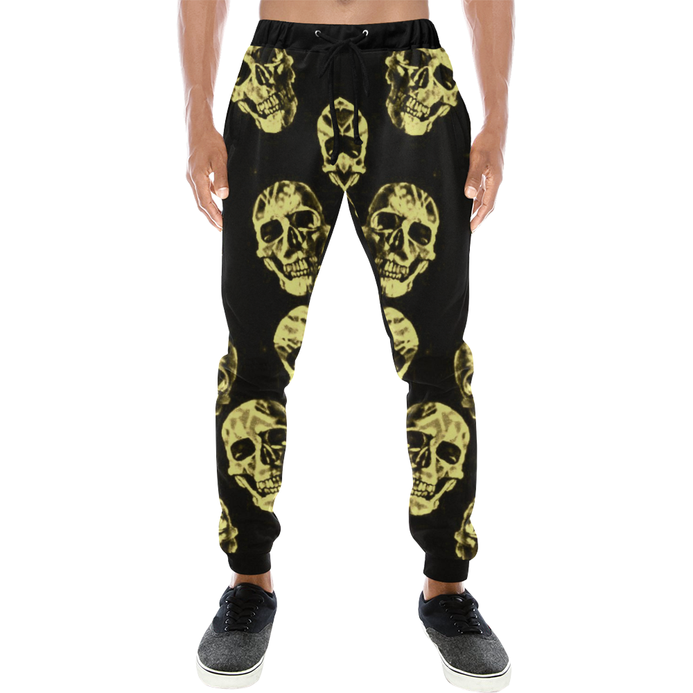 Hot Skulls,eggshell by JamColors Men's All Over Print Sweatpants (Model ...