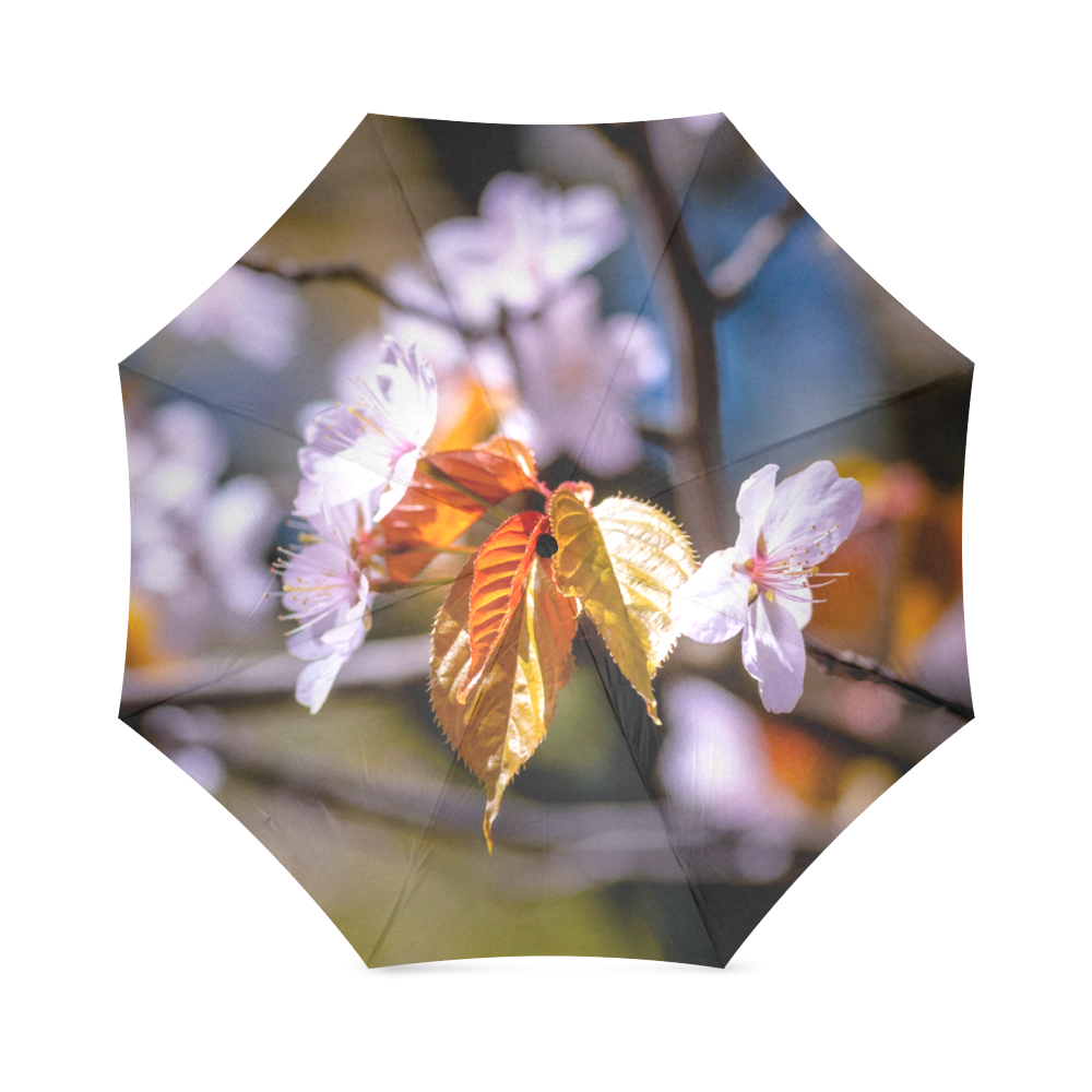 sakura tree flower flora spring blossom cherry Foldable Umbrella (Model ...