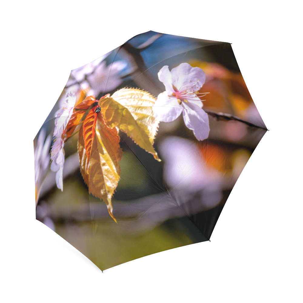 sakura tree flower flora spring blossom cherry Foldable Umbrella (Model ...